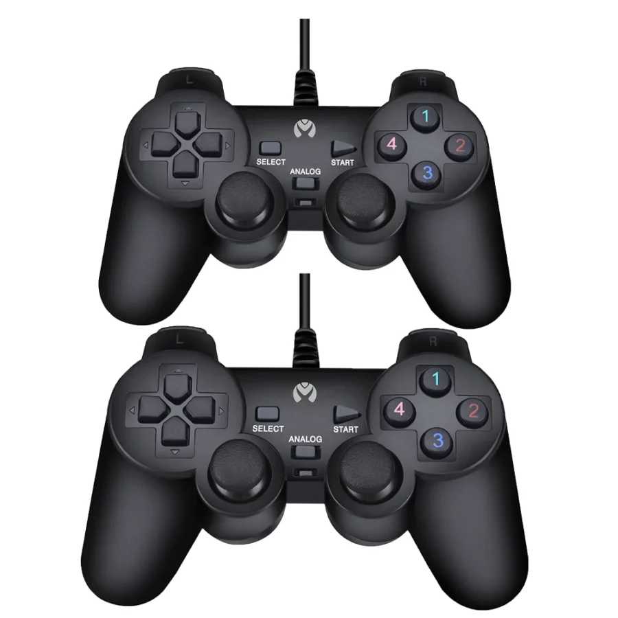 Mikuso GP-USB008 BK Double Game Pad Wired Black - R&R Pc Corner